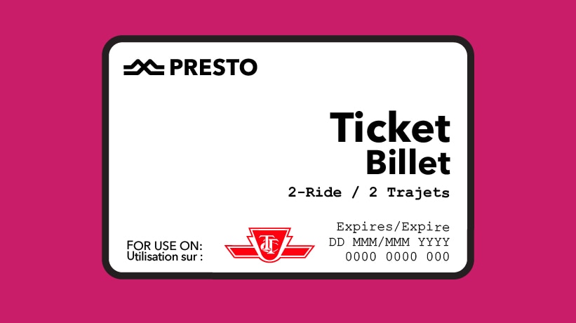 PRESTO TTC Tickets