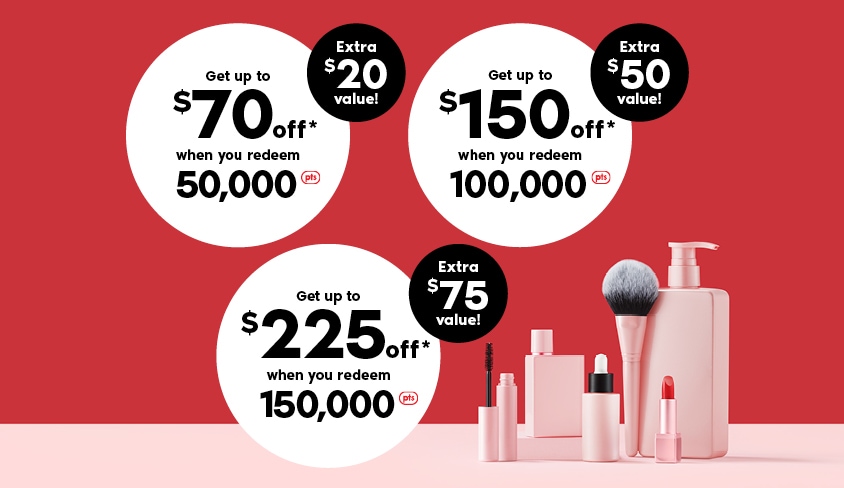 Get up to $70, $150 or $225 off when you redeem 50K, 100K or 150K ...